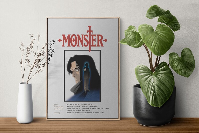 Monster Anime Poster, Anime Manga Poster Gift, Gift for Animelover ...