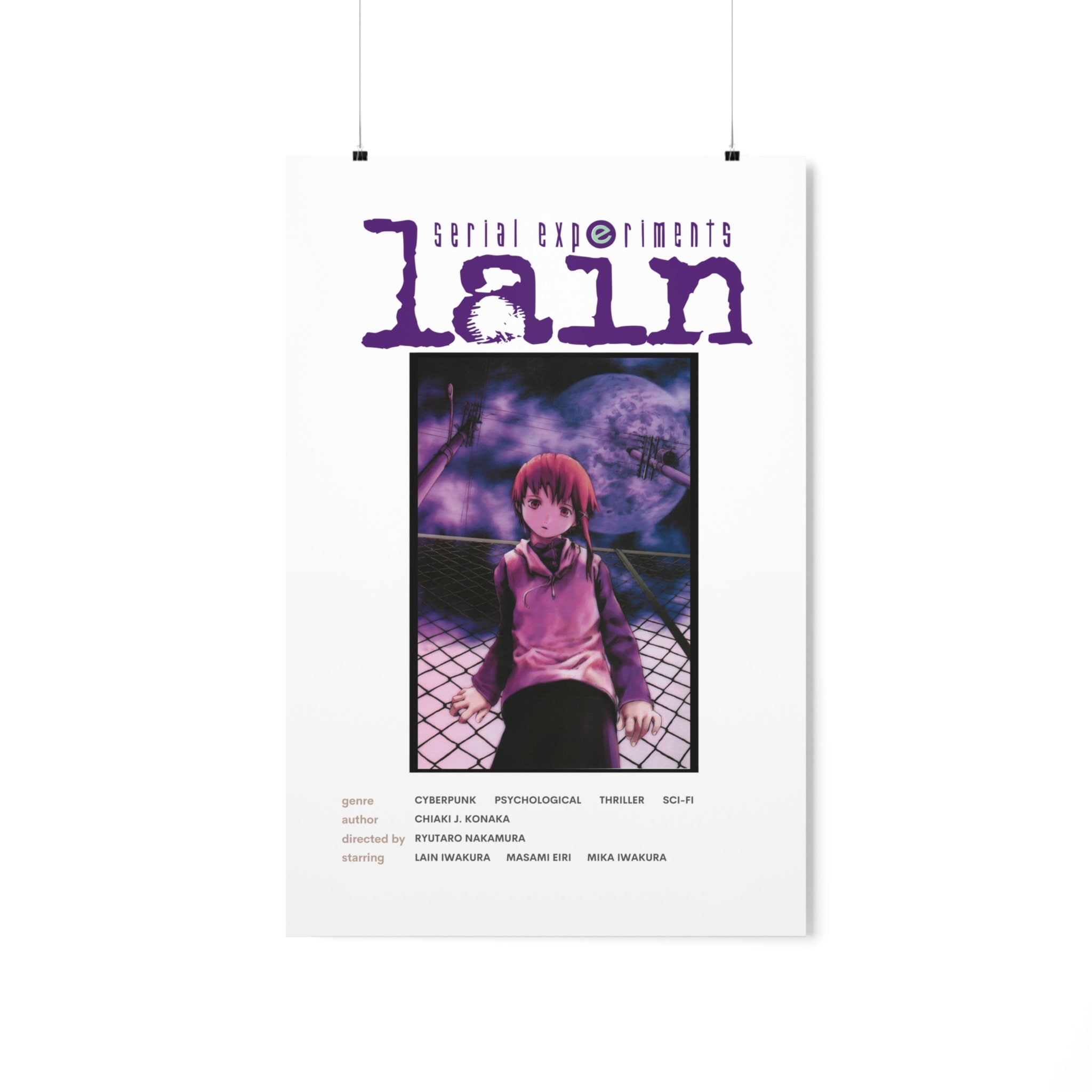 Serial Experiments Lain Anime Poster Anime Manga Poster Gift - Etsy