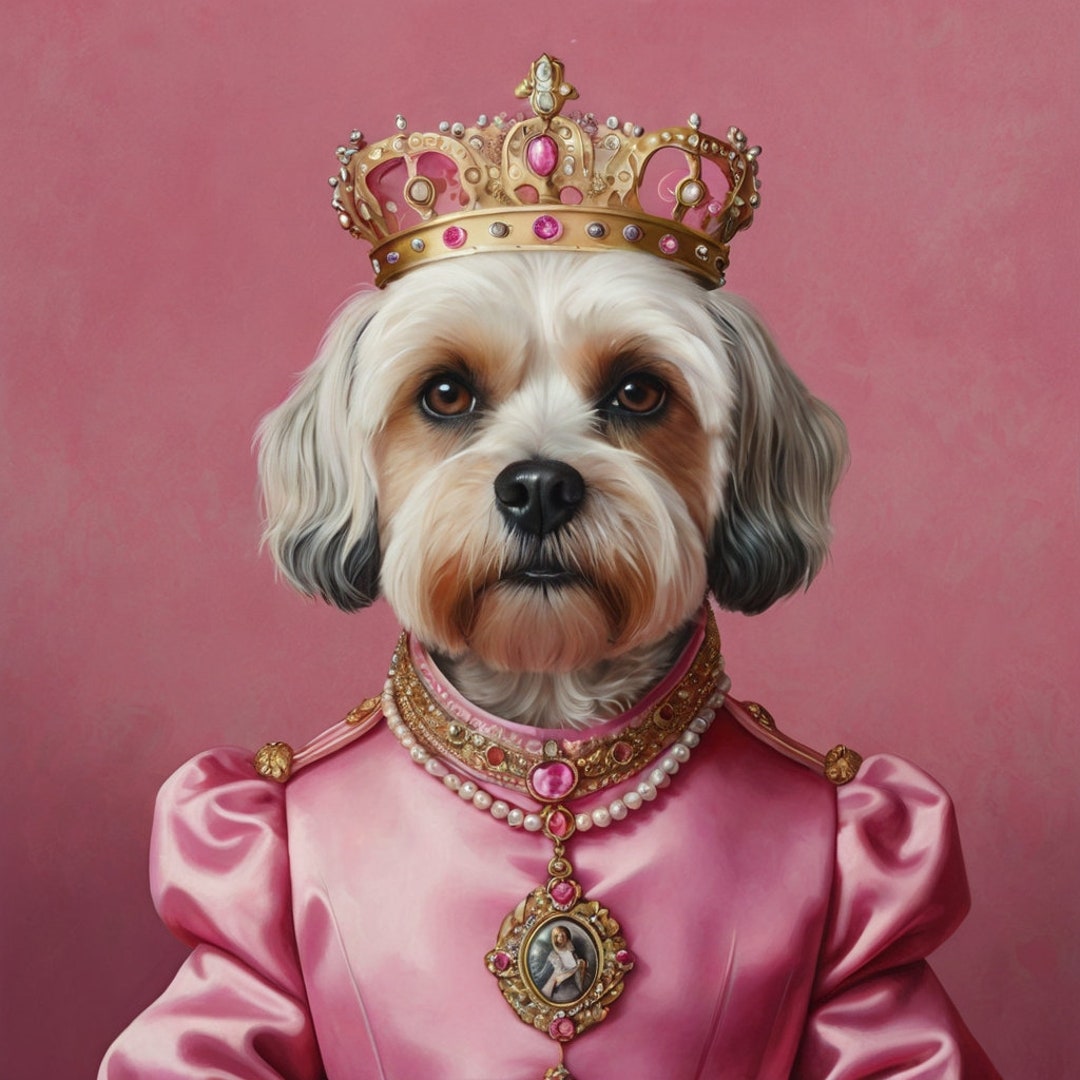 Royal Portrait From Photo Custom Regal Pet Renaissance Dog Pet Royal ...