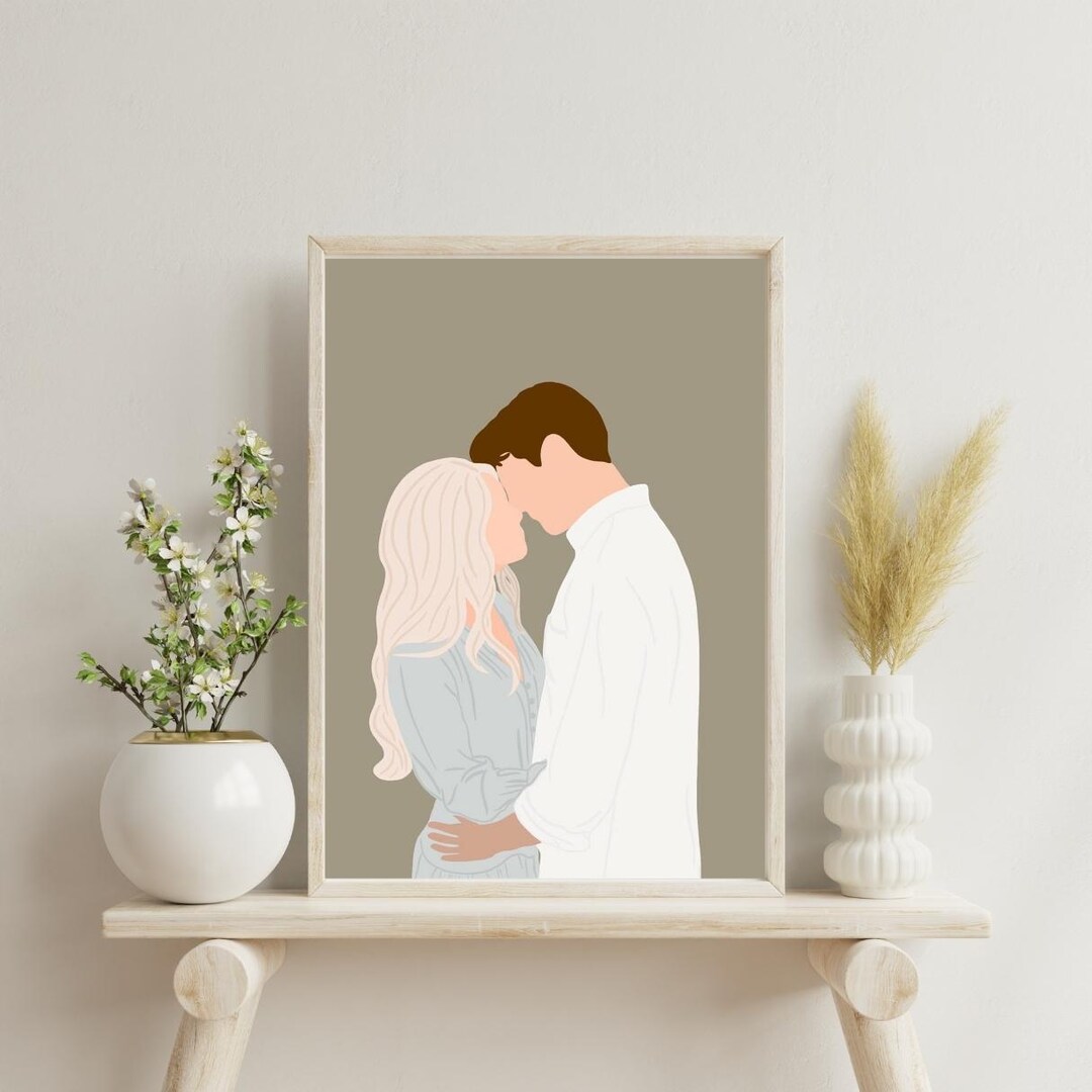 Custom Faceless Photo, Drawing Gift for Her Faceless Portraits for ...