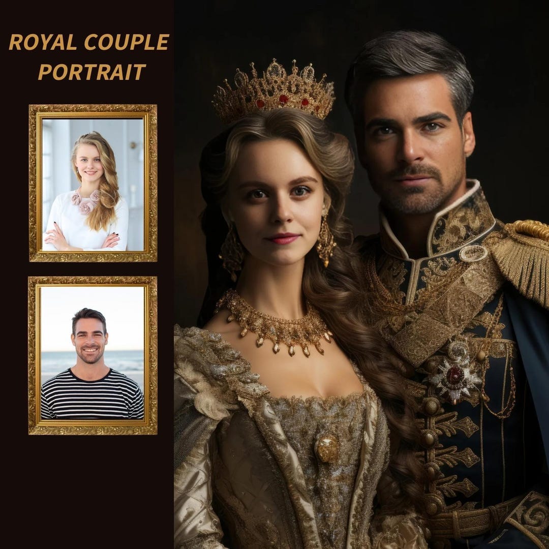 Custom Royal Portrait Oil Painting From Photo, Renaissance Portrait ...