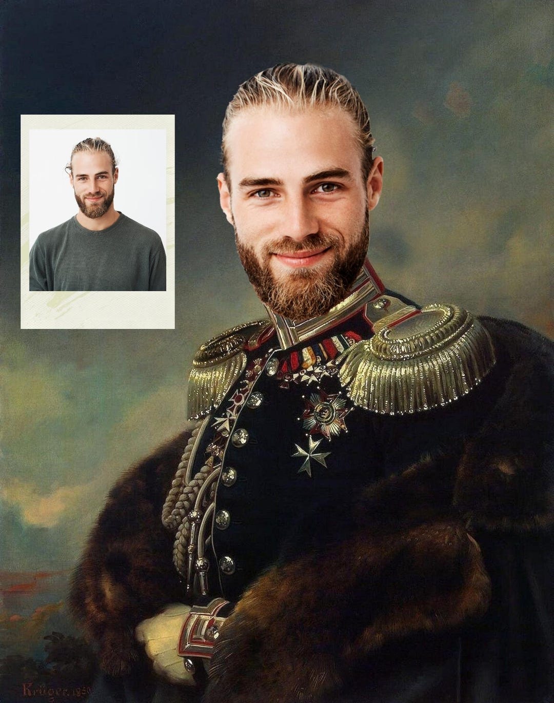 Custom Royal General Portrait Custom Victorian Photo Personalized ...