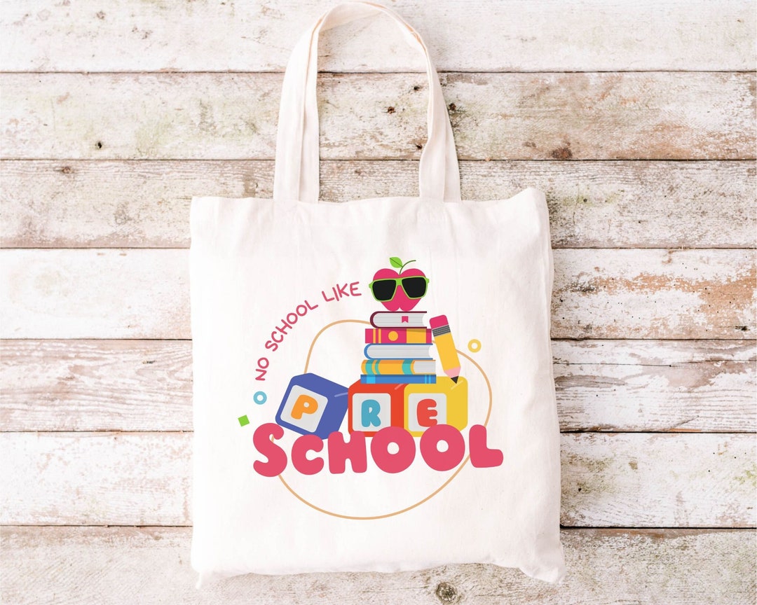 No School Like Preschool Canvas Tote Bag, Preschool Teacher ...
