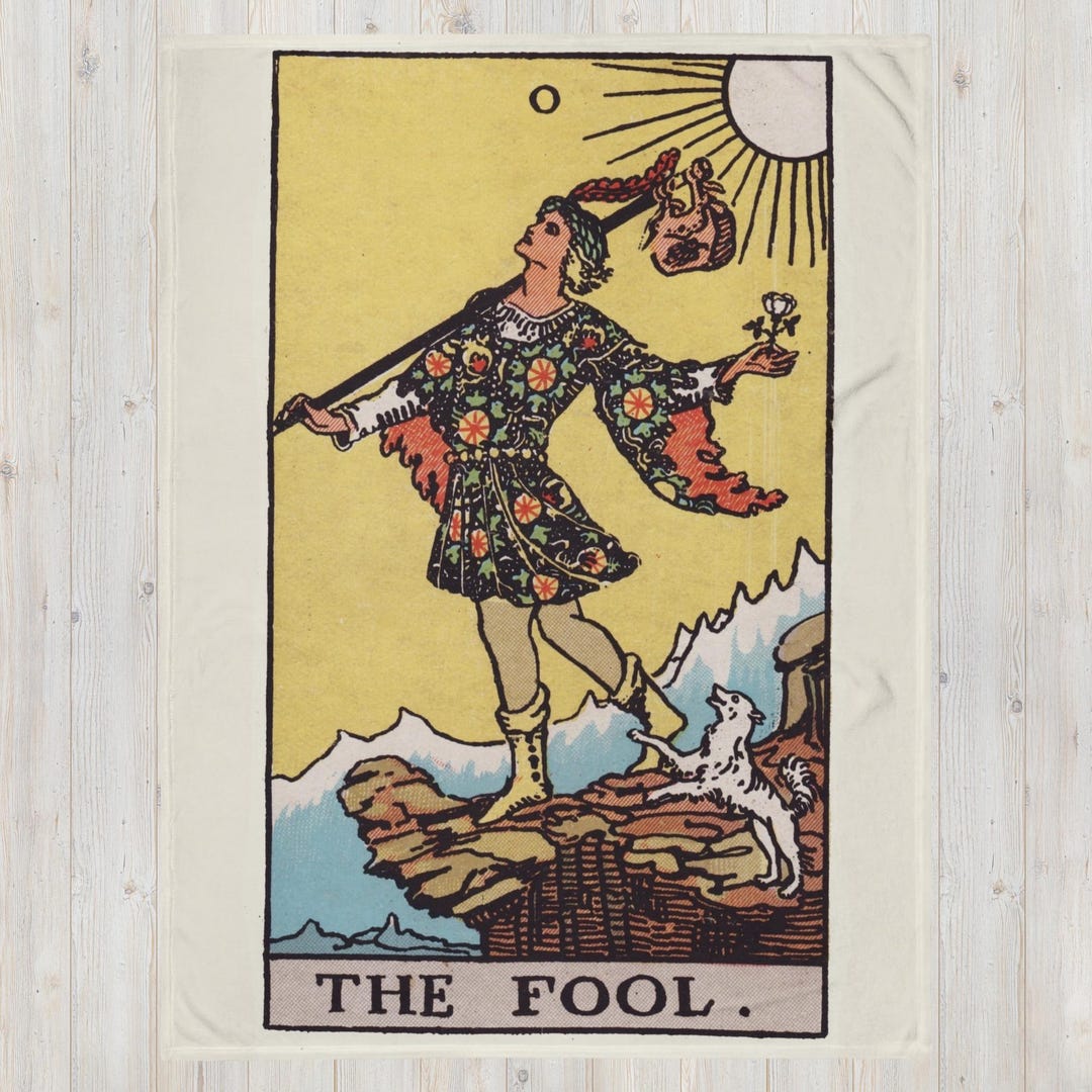 The Fool Tarot Card Large Blanket – Spiritual & Boho Throw for New ...