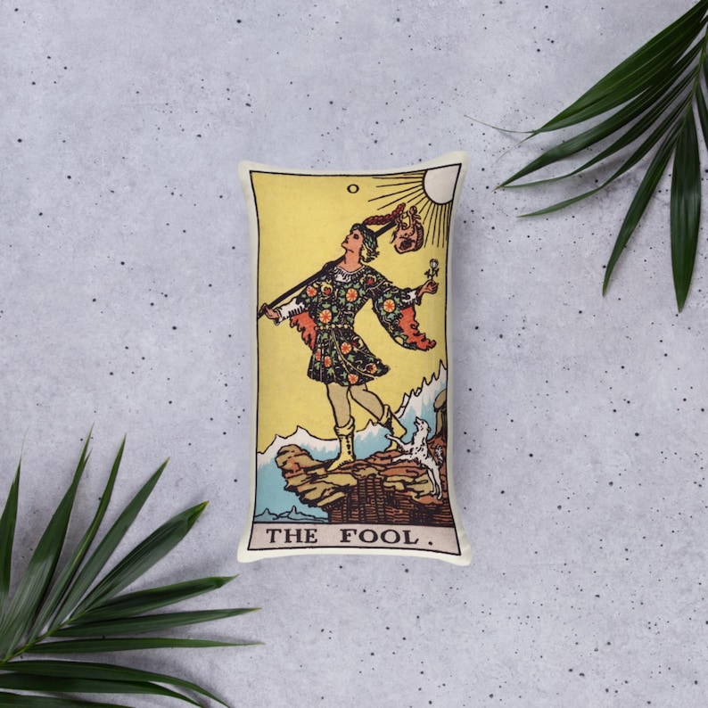 The Fool Tarot Card Pillow – Cozy Throw Pillow for Spiritual & Boho ...