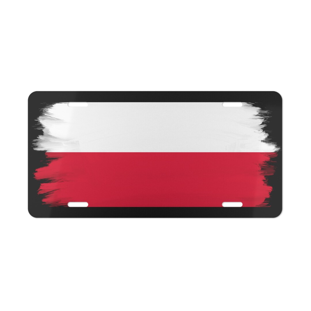 TABLICA FLAG Art Polish Flag License Plate for Vehicles Cars Trucks ...