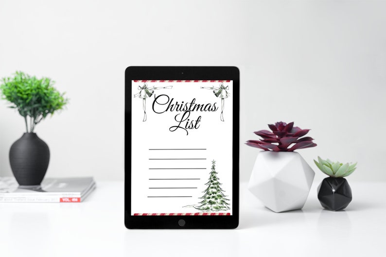 Kids Printable PDF Christmas List, Santa's Christmas List - Etsy