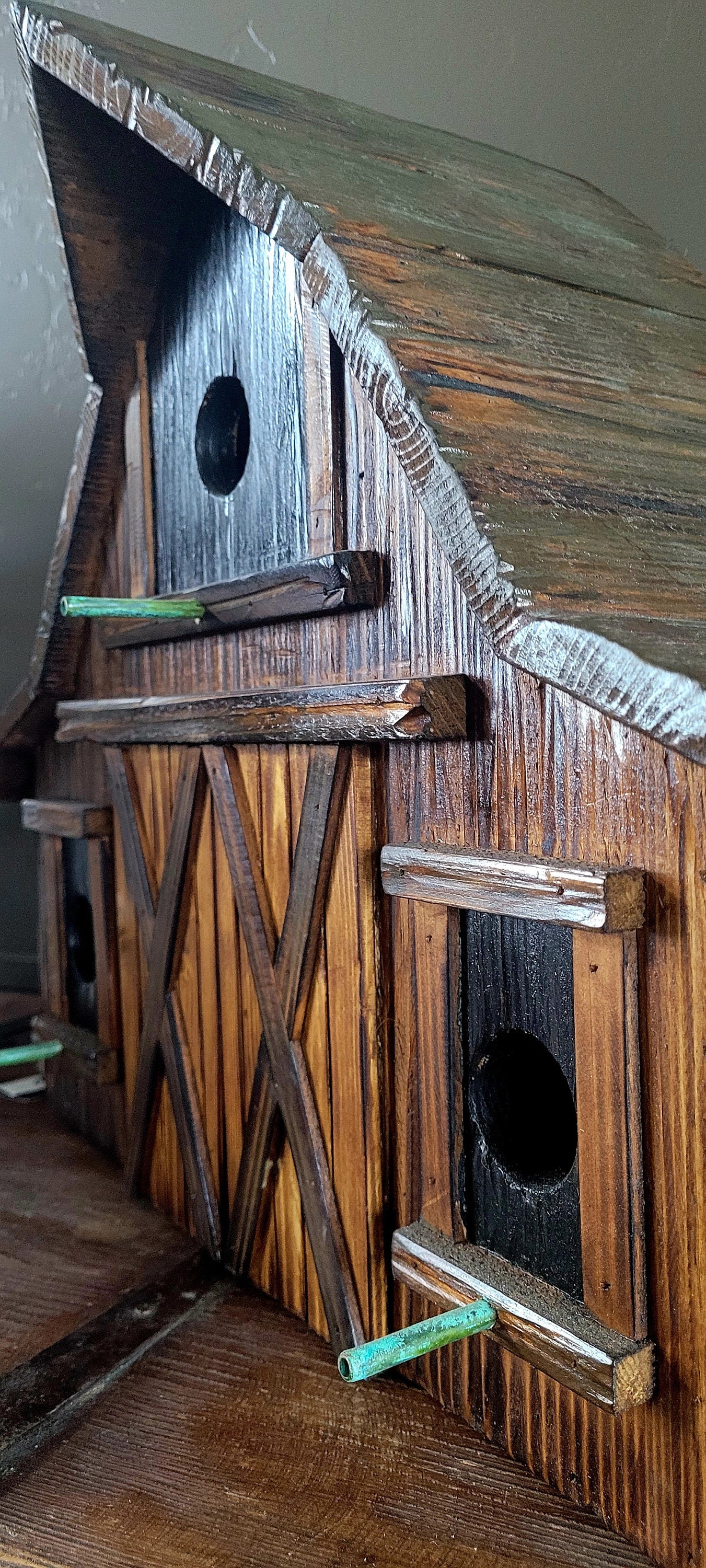 Handmade Cedar Barn Birdhouse: Rustic Bird Apartment - Etsy