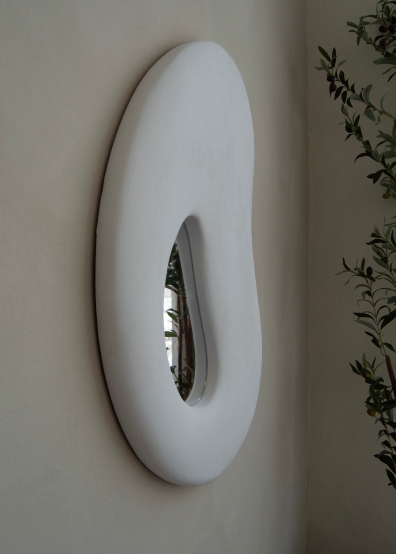 Sculptural Organic Wall Art Handmade Plaster Mirror - Etsy