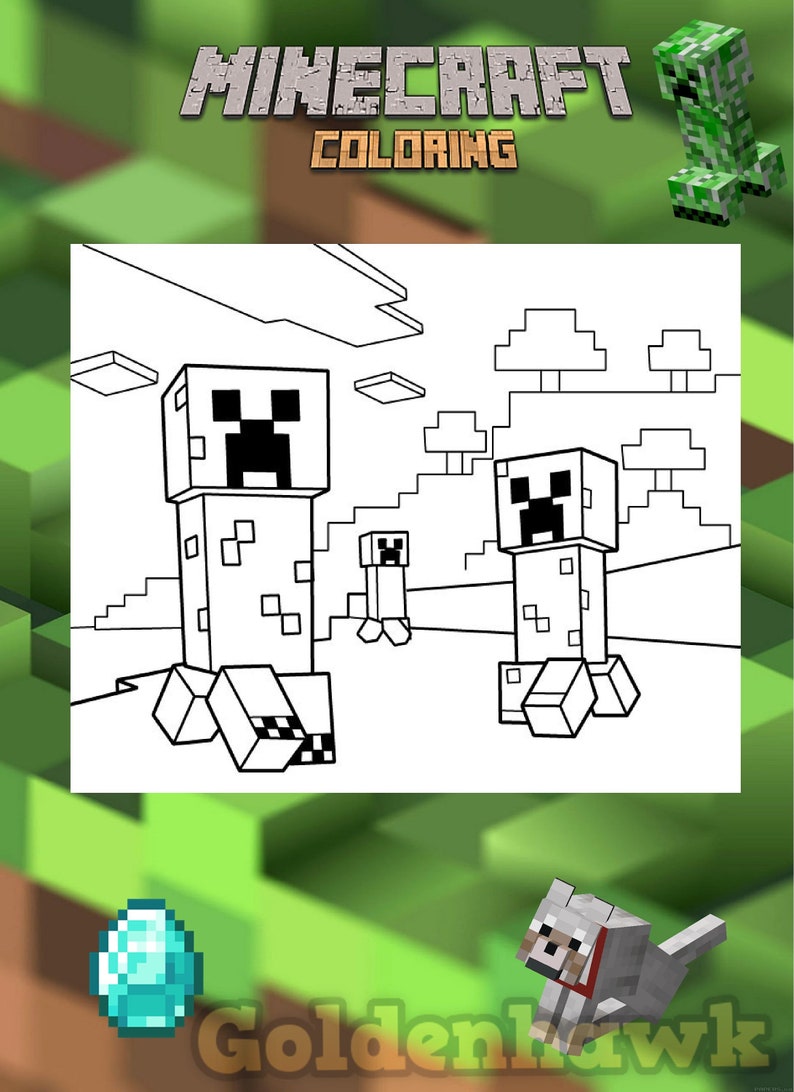 Printable Minecraft Activity Sheets/party Games - Instant Download ...