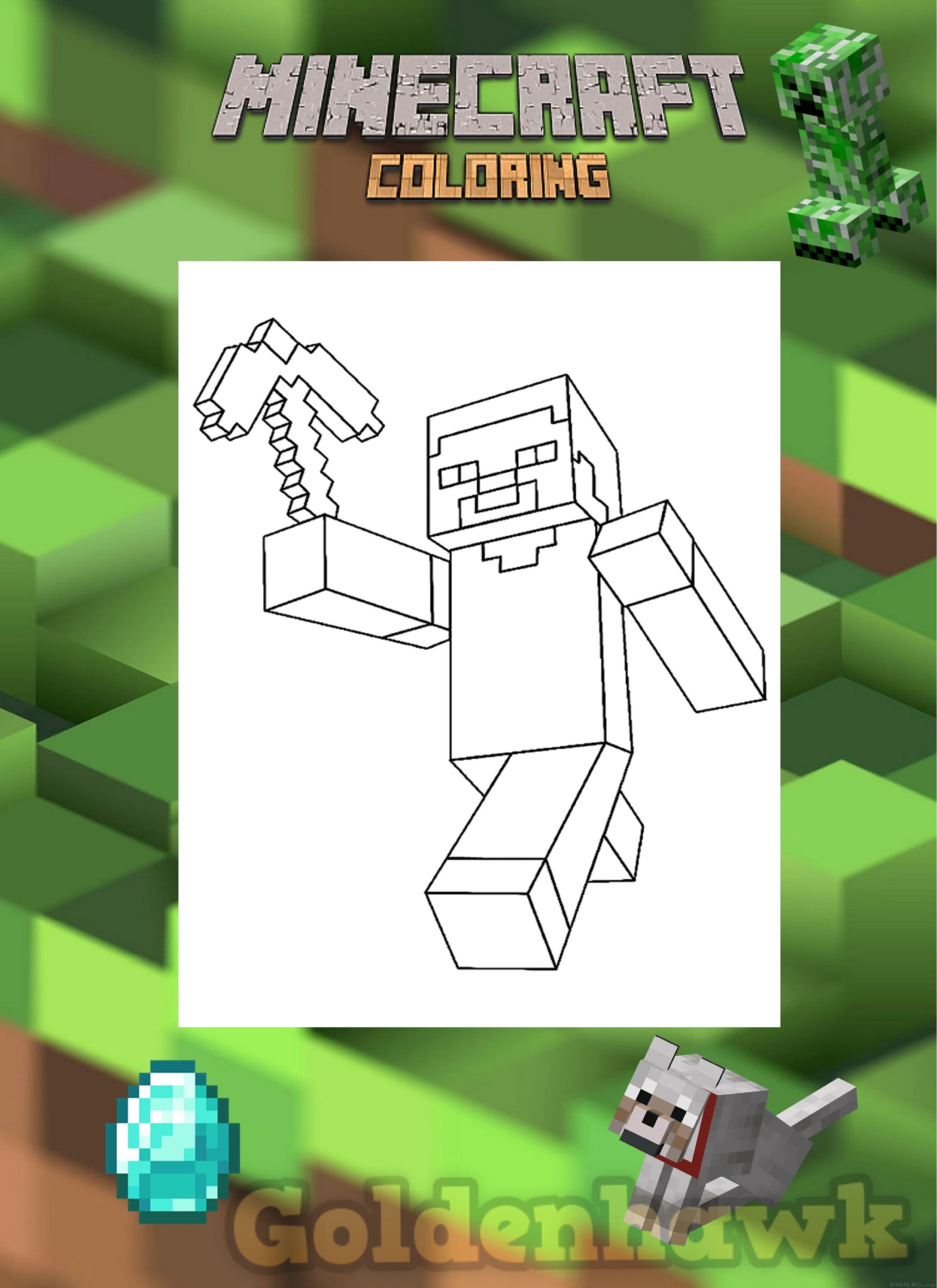 Printable Minecraft Activity Sheets/party Games - Instant Download ...