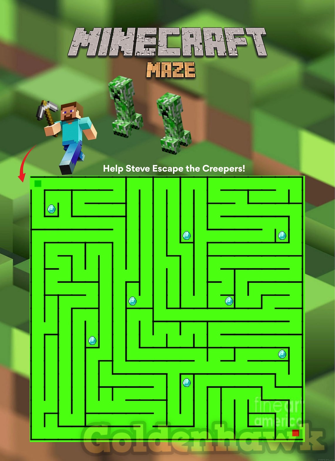 Printable Minecraft Activity Sheets/party Games - Instant Download ...