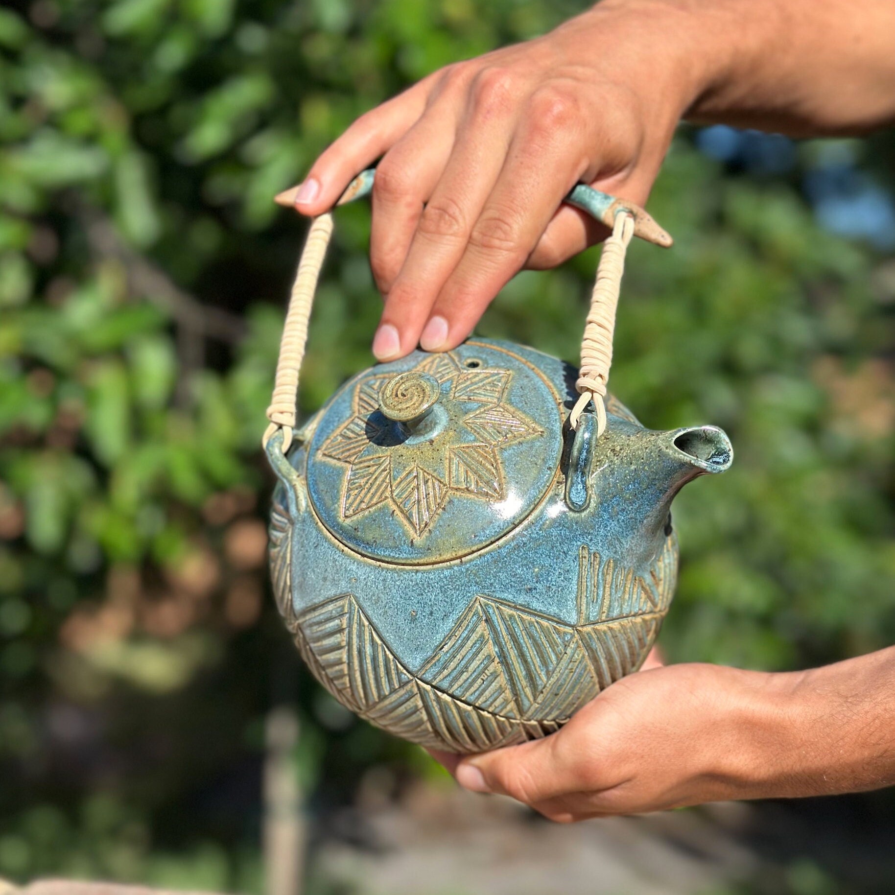 Blue Spherical Checkerboard Teapot - Etsy