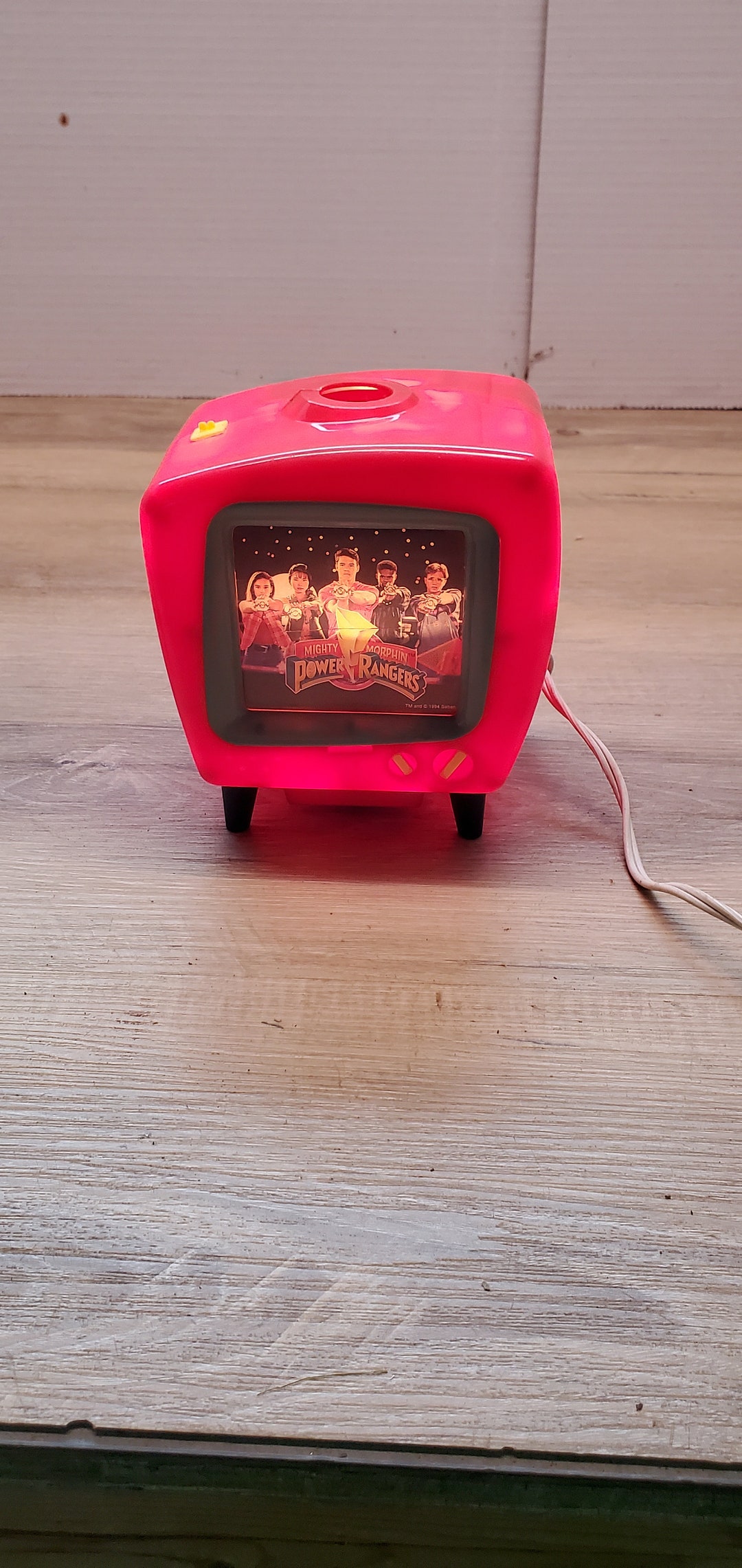 Mighty Morphin Power Rangers 1994 Soft Glow TV Projector Bedside Lamp ...