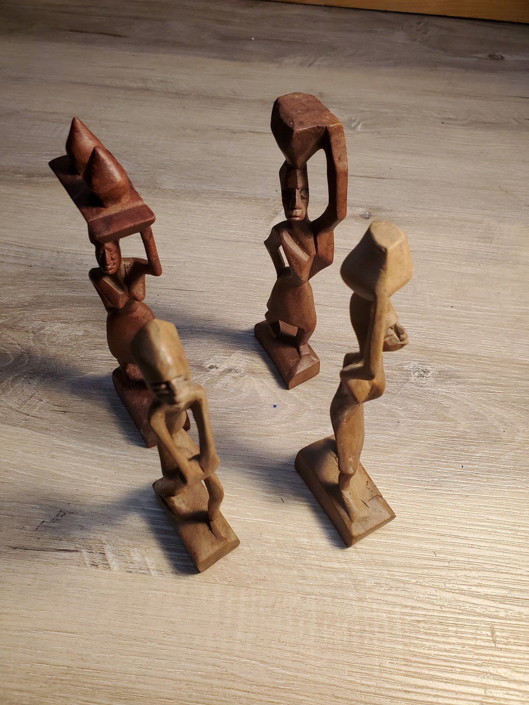4 Carving Wooden Figures - Etsy