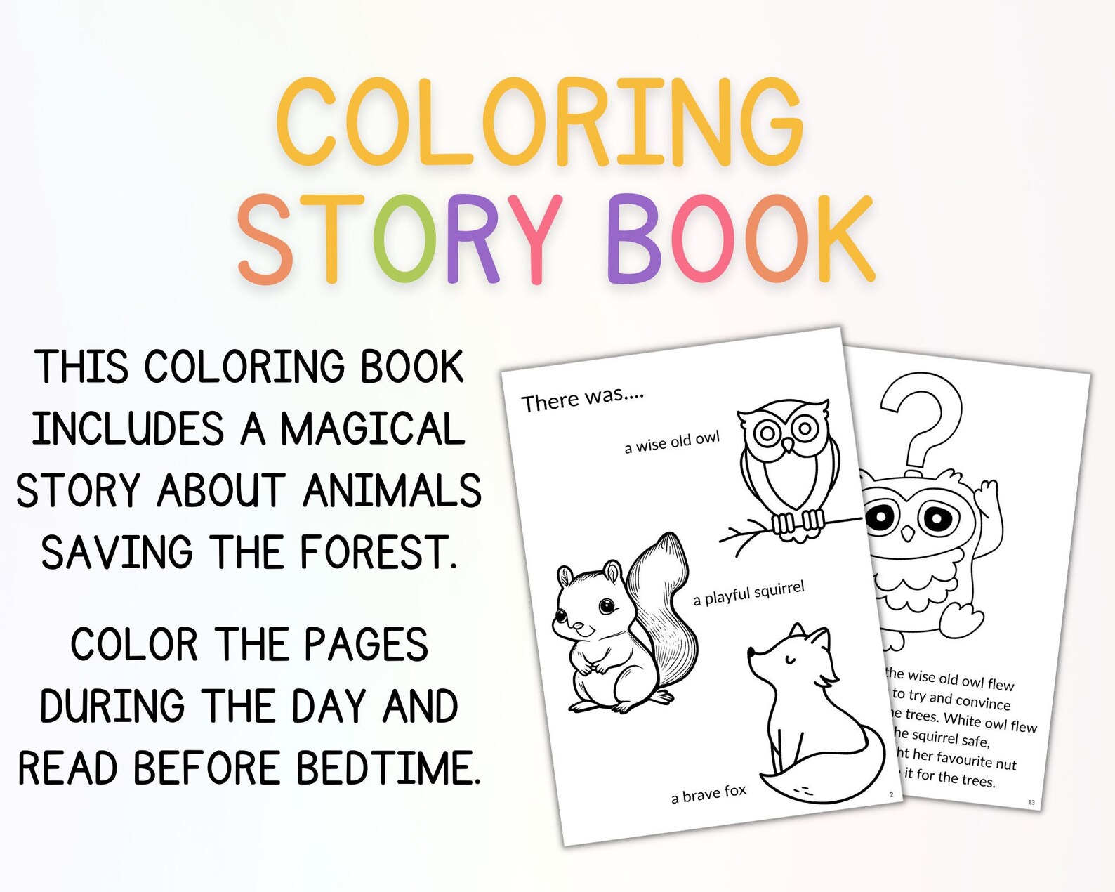 Bedtime Story Book With Pages for Coloring Story Book, Activity Book ...