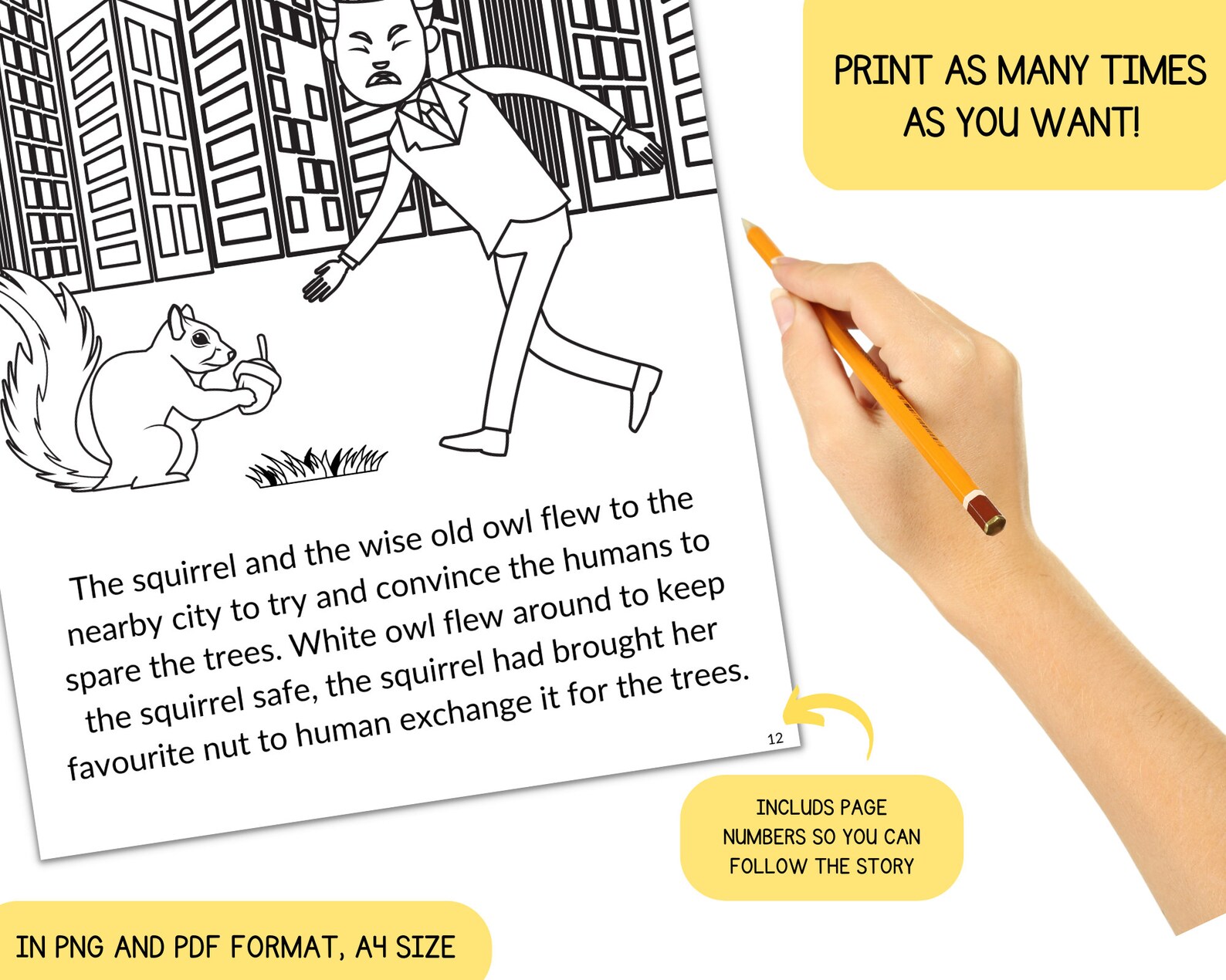 Bedtime Story Book With Pages for Coloring Story Book, Activity Book ...