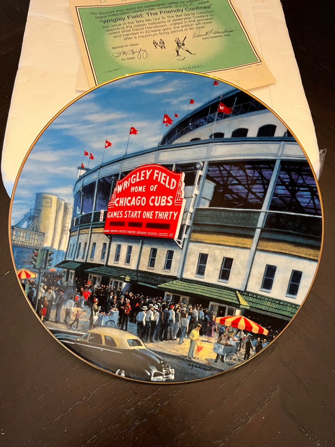 Wrigley Field: the Friendly Confines, Delphi Vintage Plate - Etsy