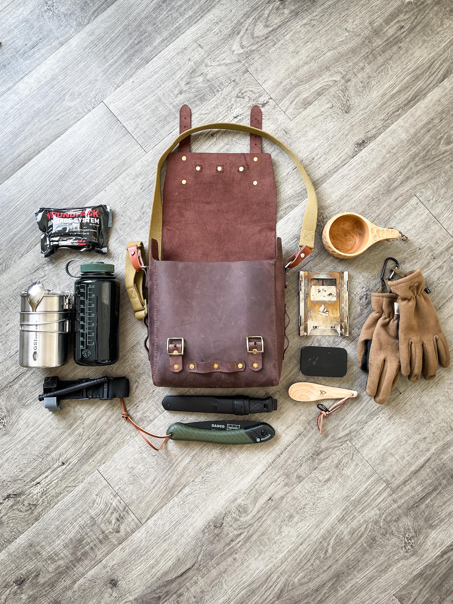 HANDMADE BUSHCRAFT SATCHEL | Canadian-made Haversack for Camping or ...