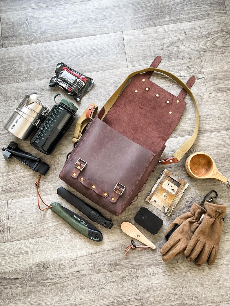 HANDMADE BUSHCRAFT SATCHEL | Canadian-made Haversack for Camping or ...