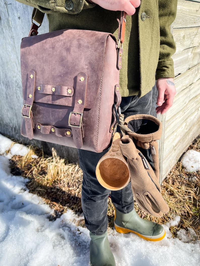 HANDMADE BUSHCRAFT SATCHEL | Canadian-made Haversack for Camping or ...