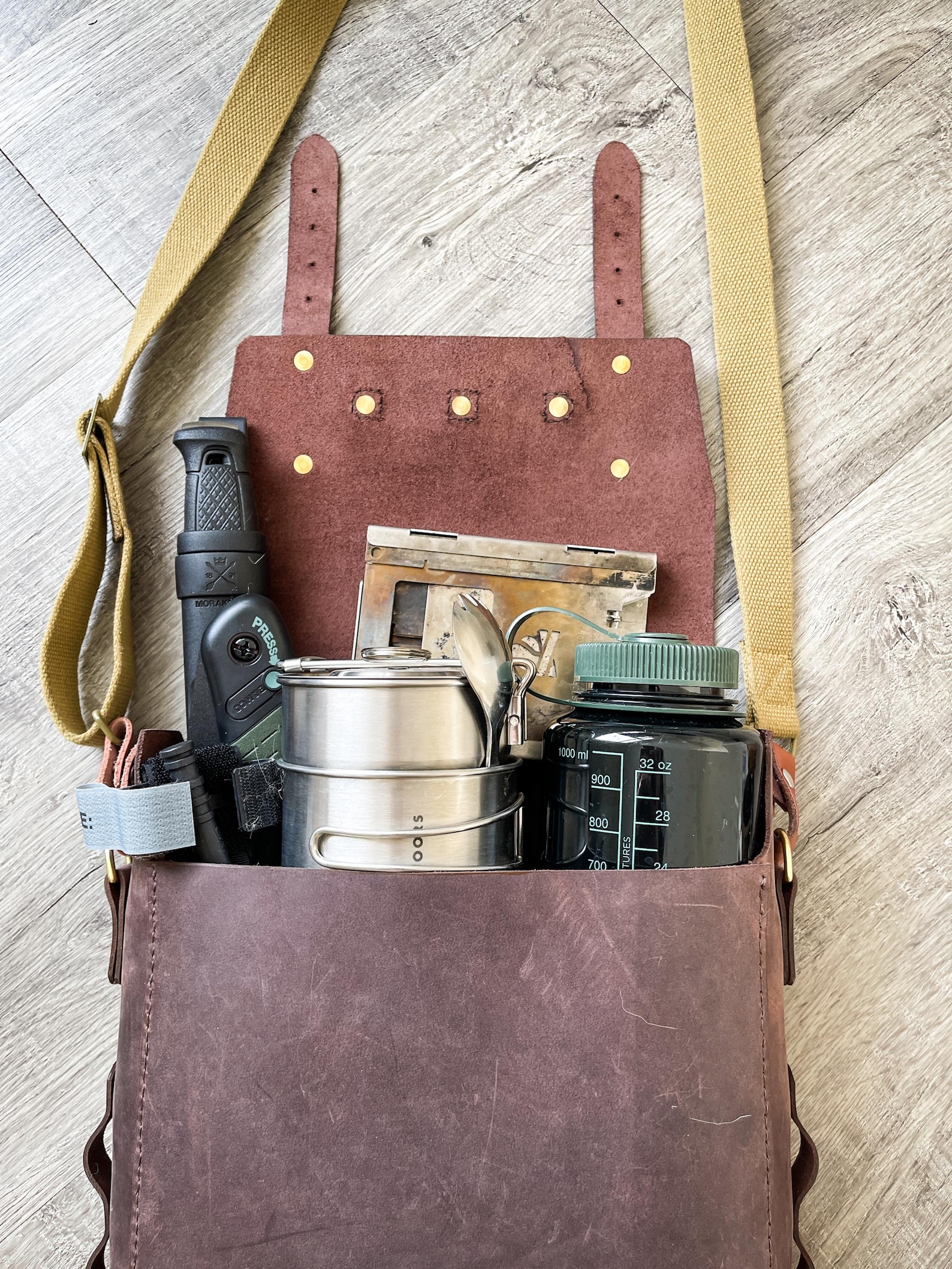 HANDMADE BUSHCRAFT SATCHEL | Canadian-made Haversack for Camping or ...