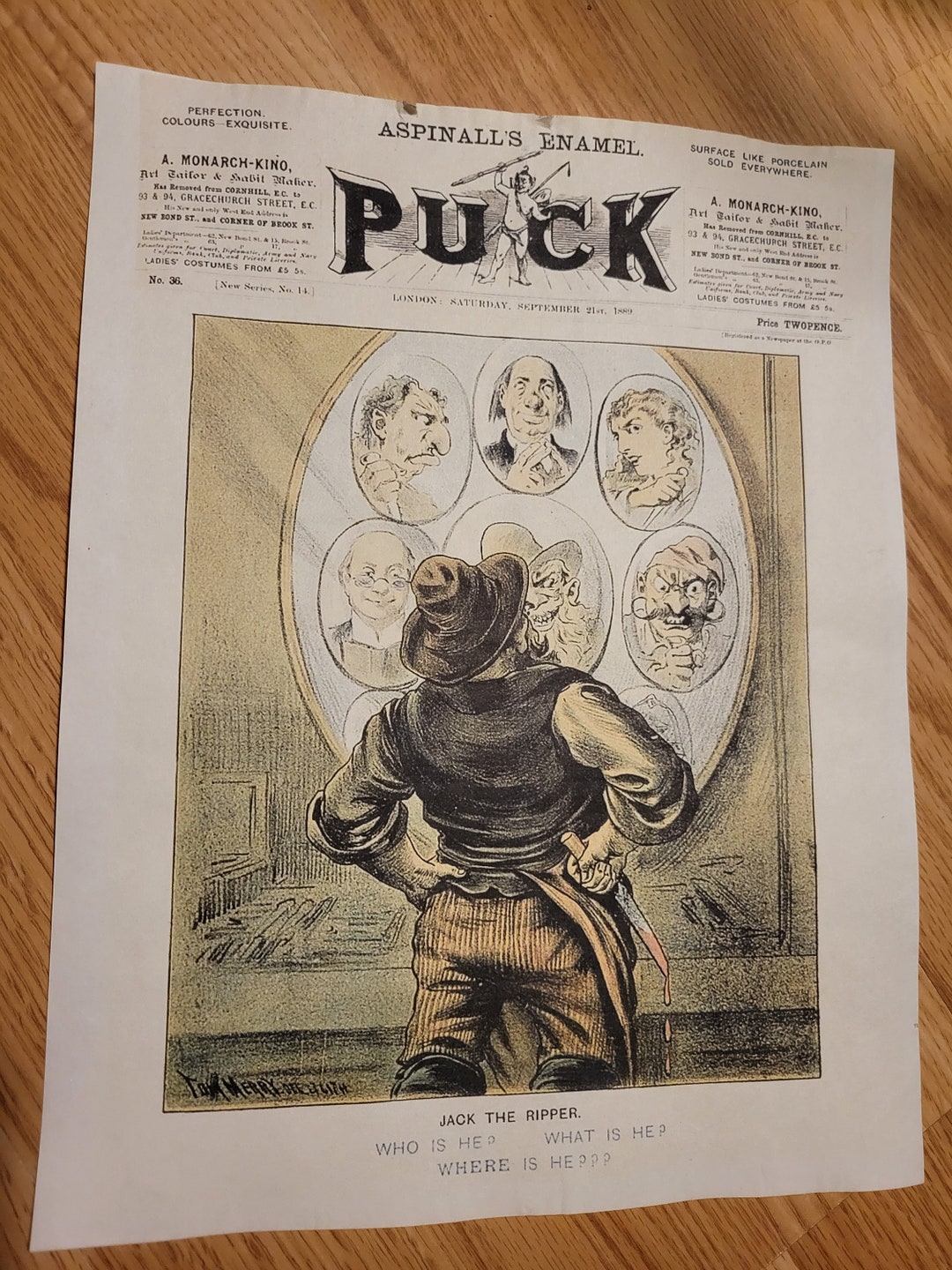 Jack the Ripper Newspaper 2 Front Page and the From Hell Letter - Etsy