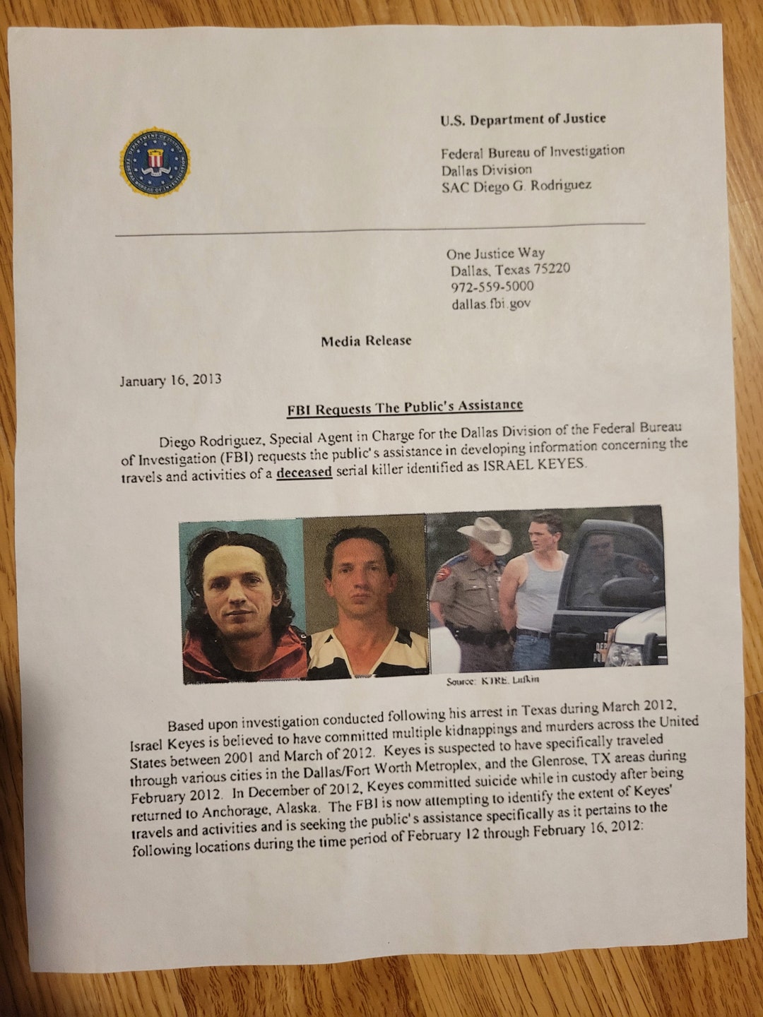Israel Keyes FBI Public Help Poster - Etsy