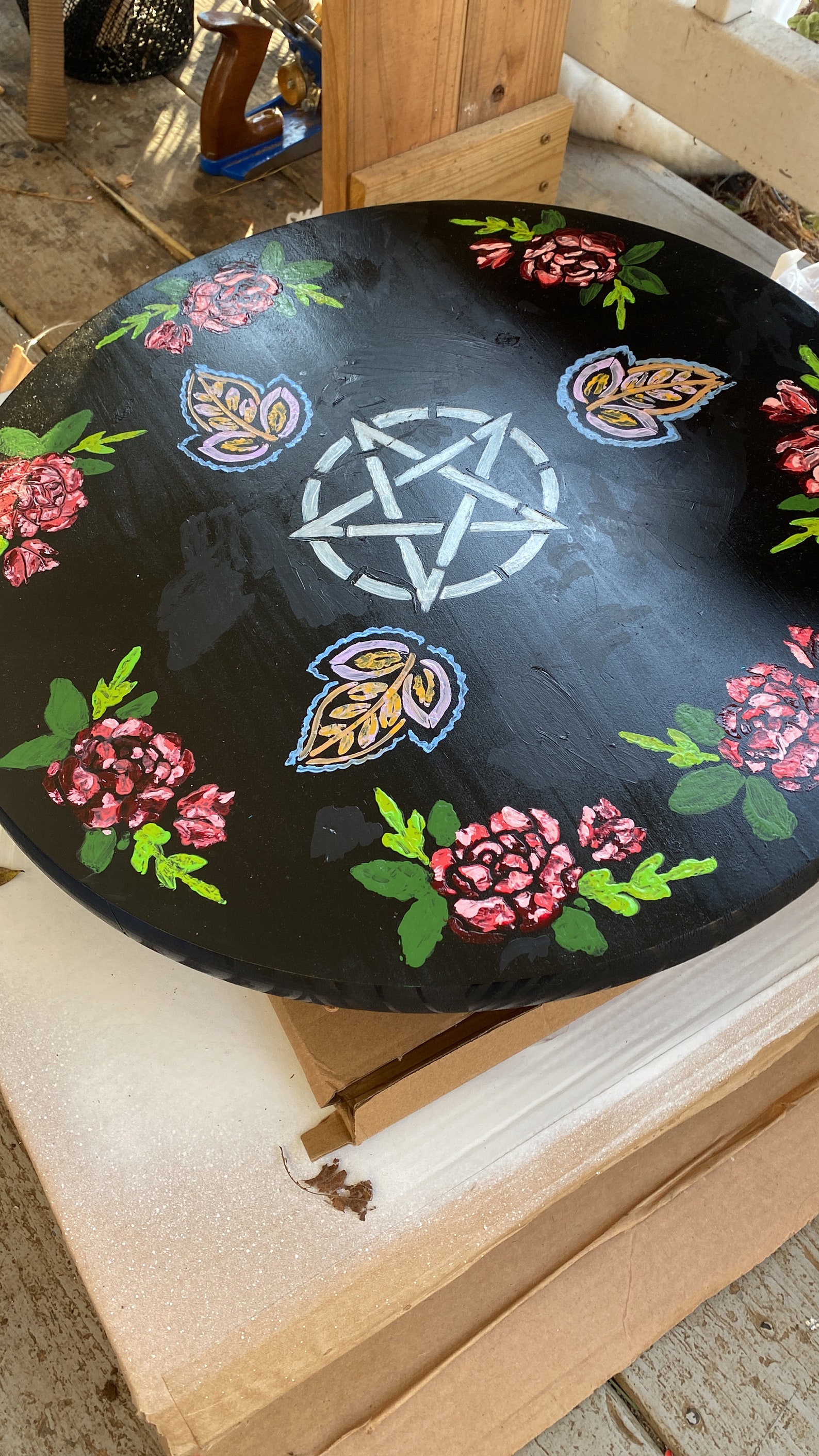360 Rotating Alter Table/ Tarot Card Table - Etsy