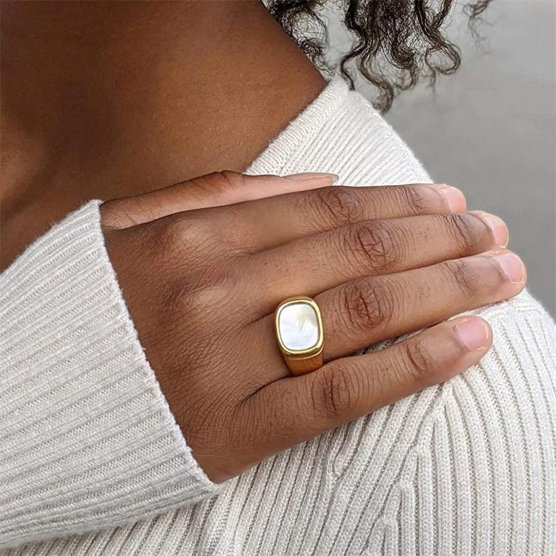 Modern Chunky Signet Ring Minimalist Style With Maximum Impact ...