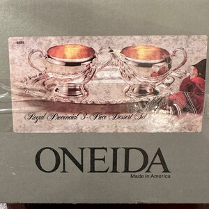 Vintage Oneida Silver Plate Royal Provincial 3 Piece Dessert Set in ...