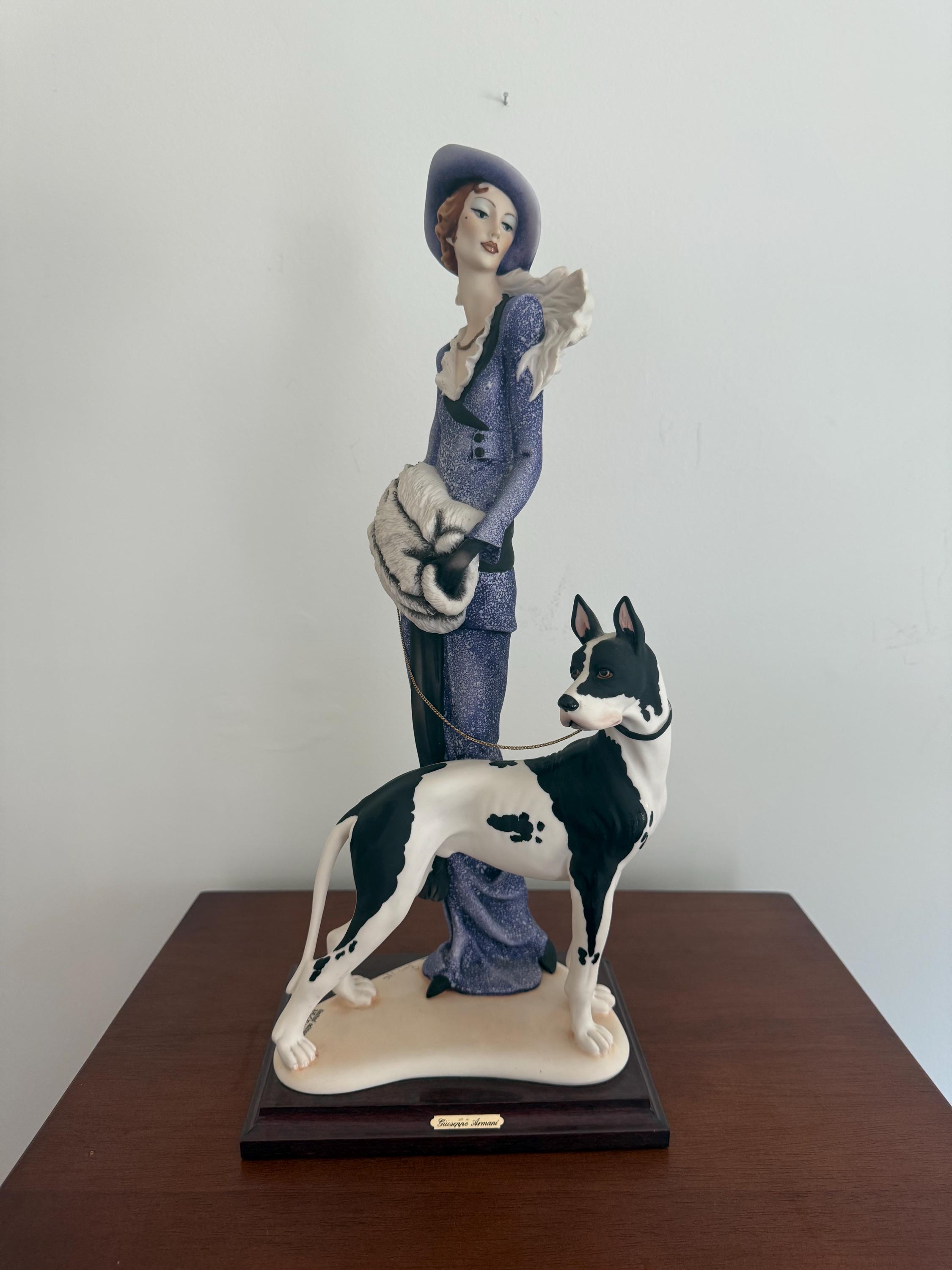 Giuseppe Armani Lady With Dane Figurine, Limited Edition - Etsy