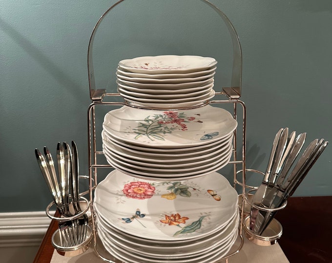 Vintage Silverplate Three Tier Buffet Set - Etsy