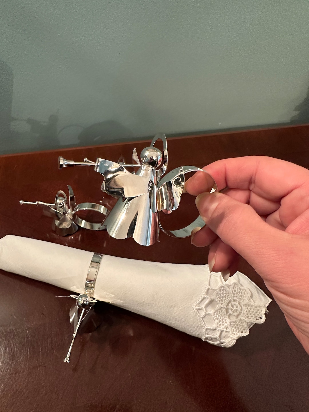 Silverplated Angel Napkin Rings Set of 4 - Etsy