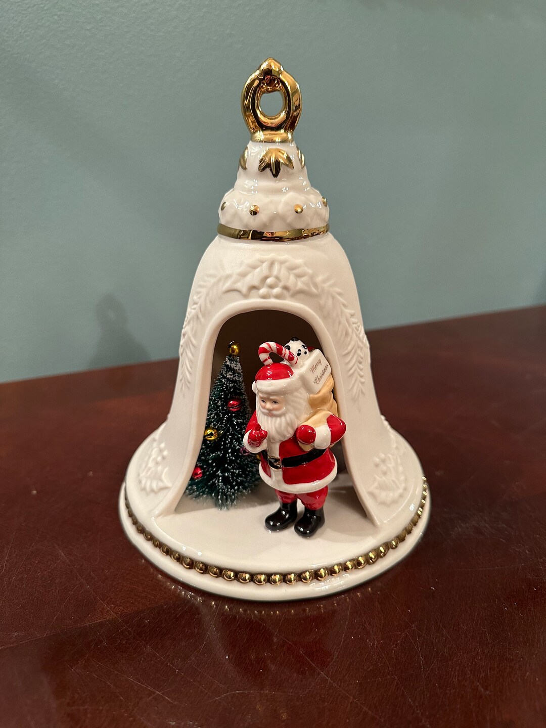 Lenox Nostalgic Santa Decorative Bell With Light - Etsy