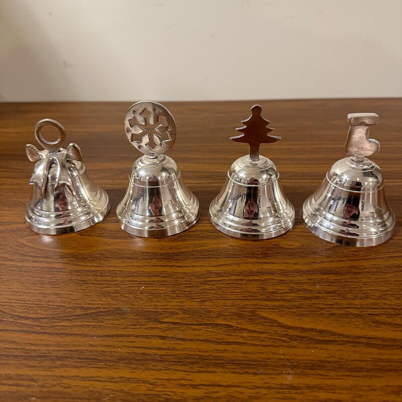 Silver Bell Ornament - Etsy