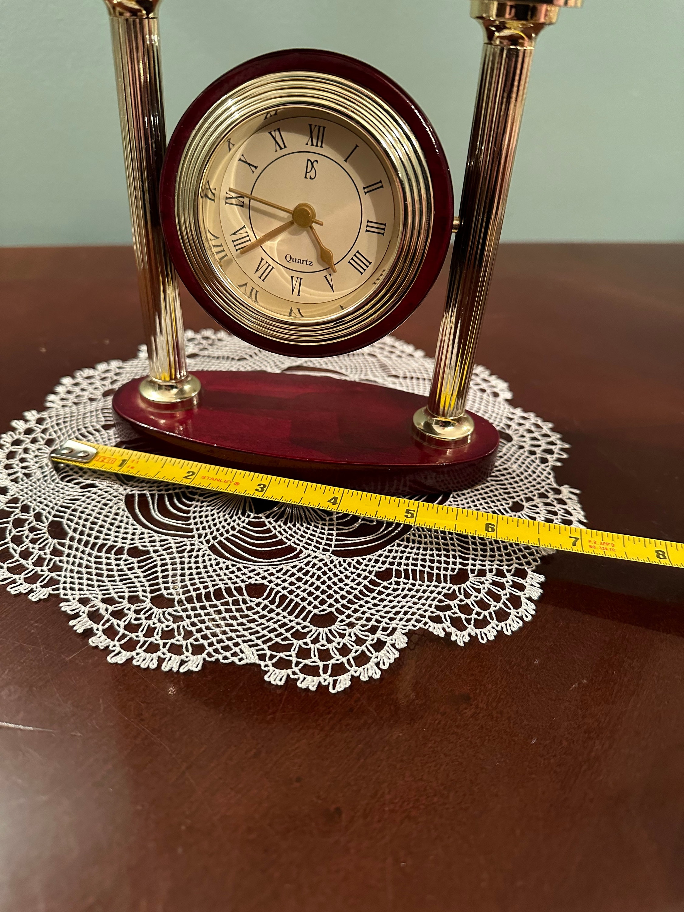 Vintage Paul Sebastian Quartz Clock Mahogany Gloss - Etsy