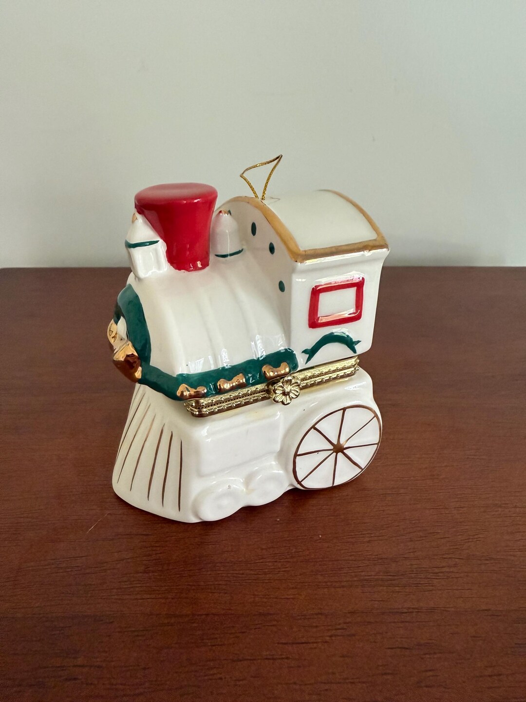 Mr. Christmas Hinged Animated Porcelain Train Musical Ornament ...