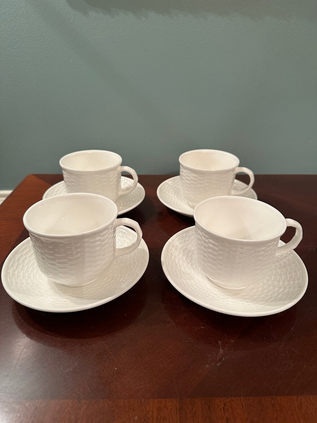 Wedgwood Nantucket Set of 4 Cup and Saucer Set - Etsy
