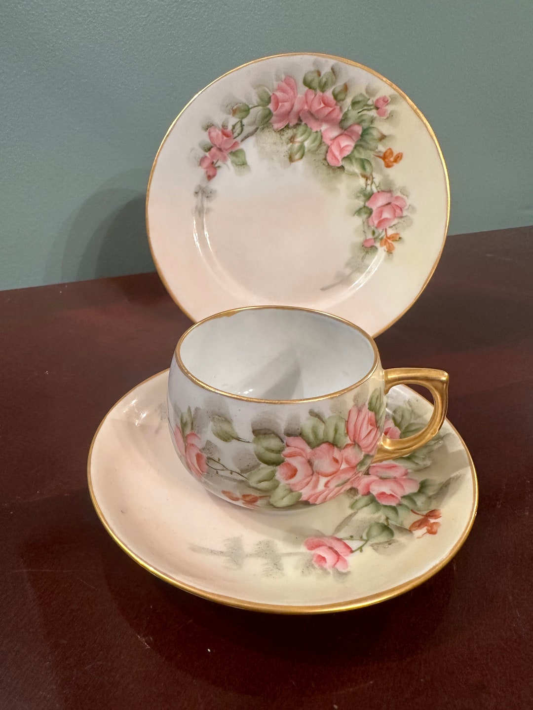 1 Bavaria Porcelain Tea Cup Saucer and Dessert Plate - Etsy