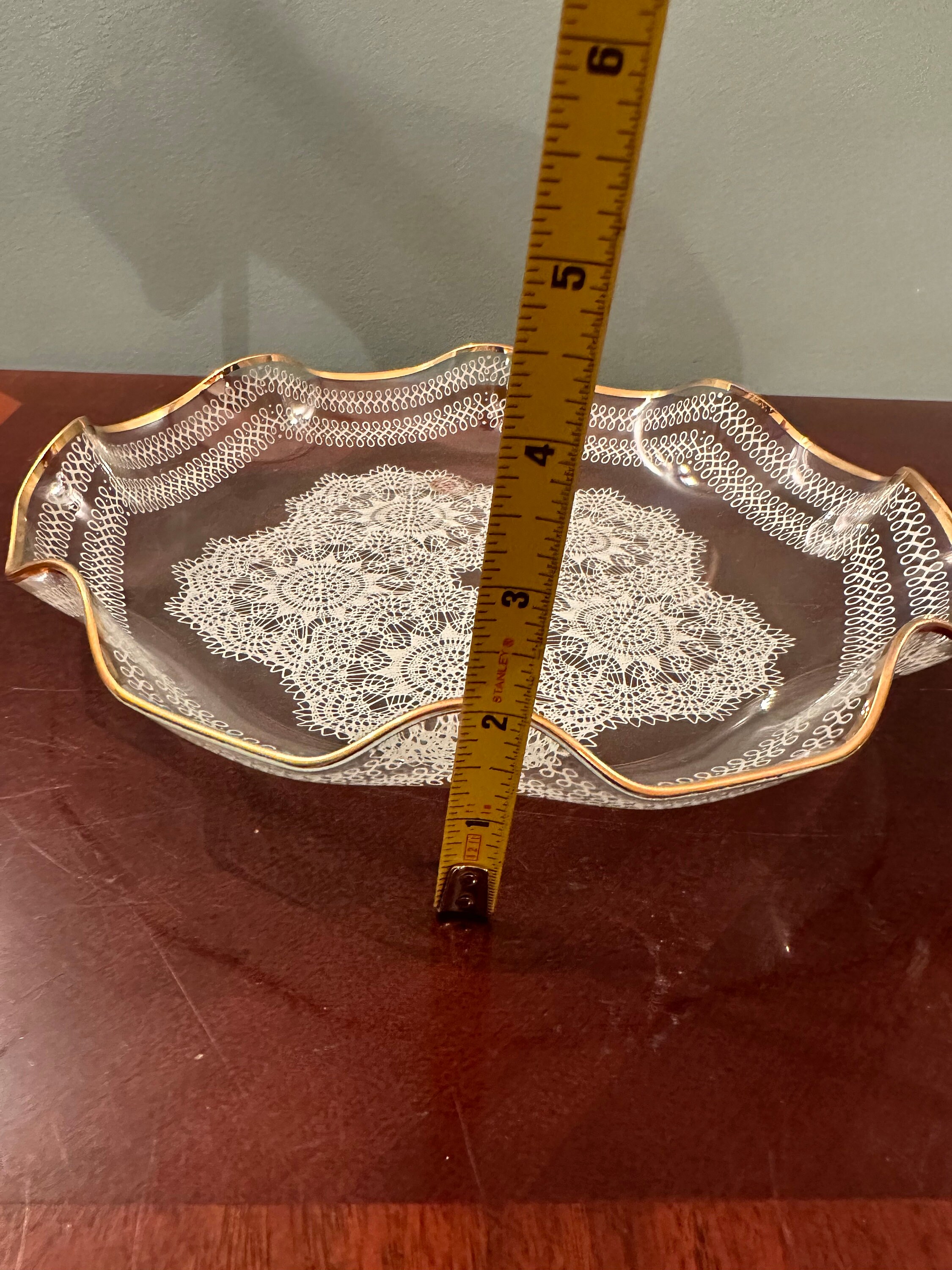 Crystal Clear Studios White Lace Fluted Bowl - Etsy