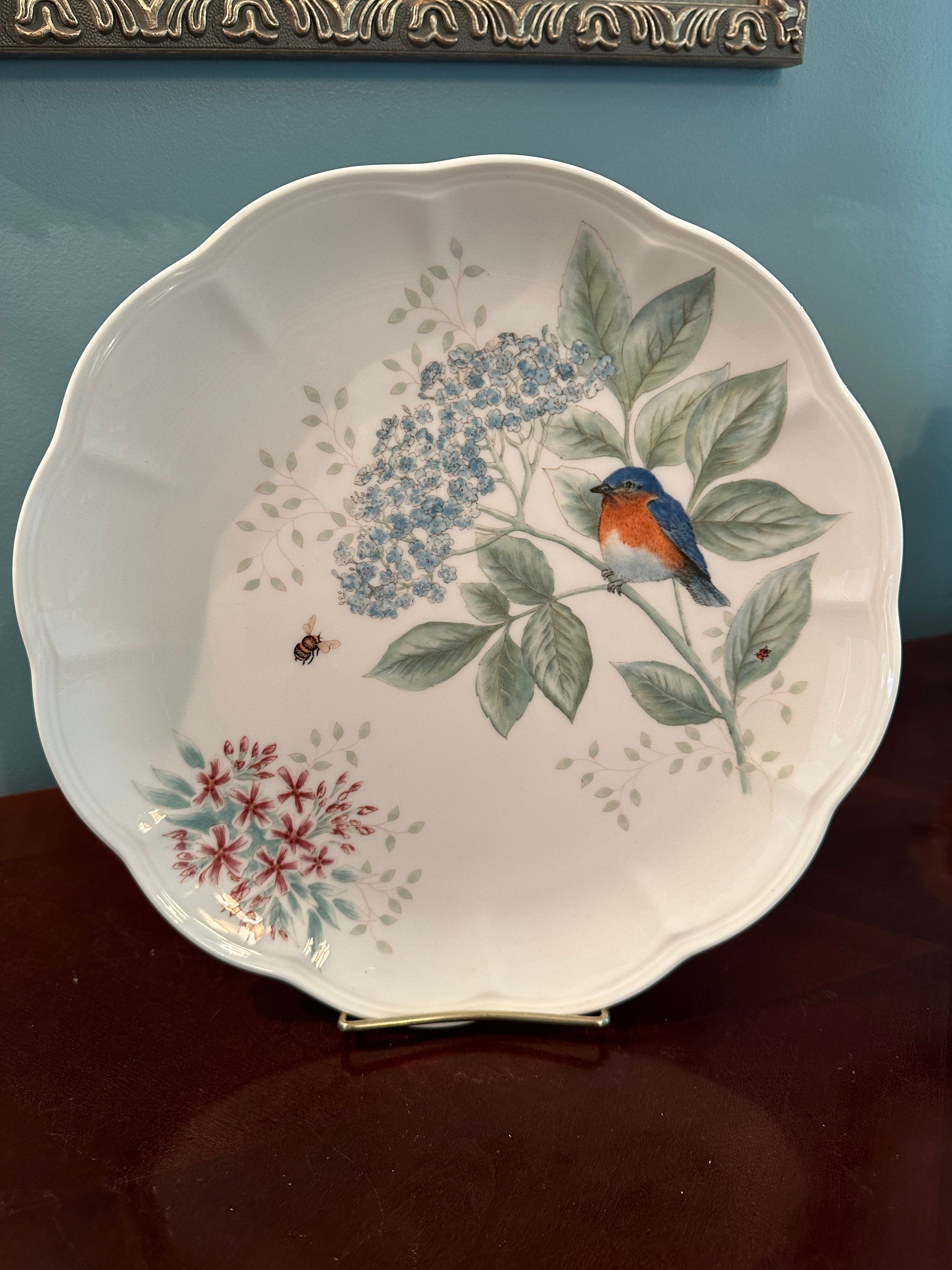 Lenox Butterfly Meadow Flutter Eastern Bluebird Dinner Plate - Etsy