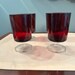 Vintage Set of 4 Luminarc France Ruby Red Wine Glasses - Etsy