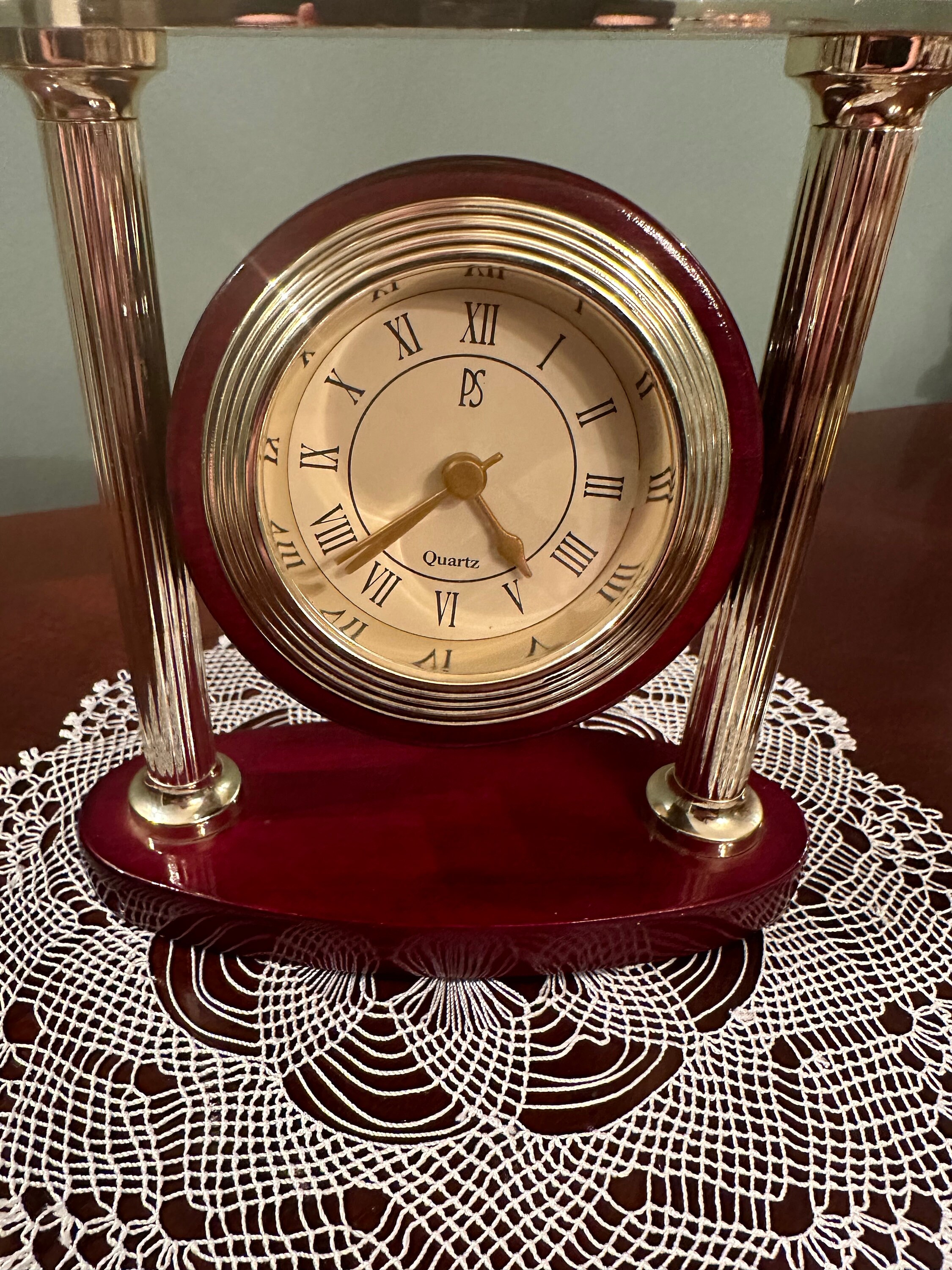 Vintage Paul Sebastian Quartz Clock Mahogany Gloss - Etsy