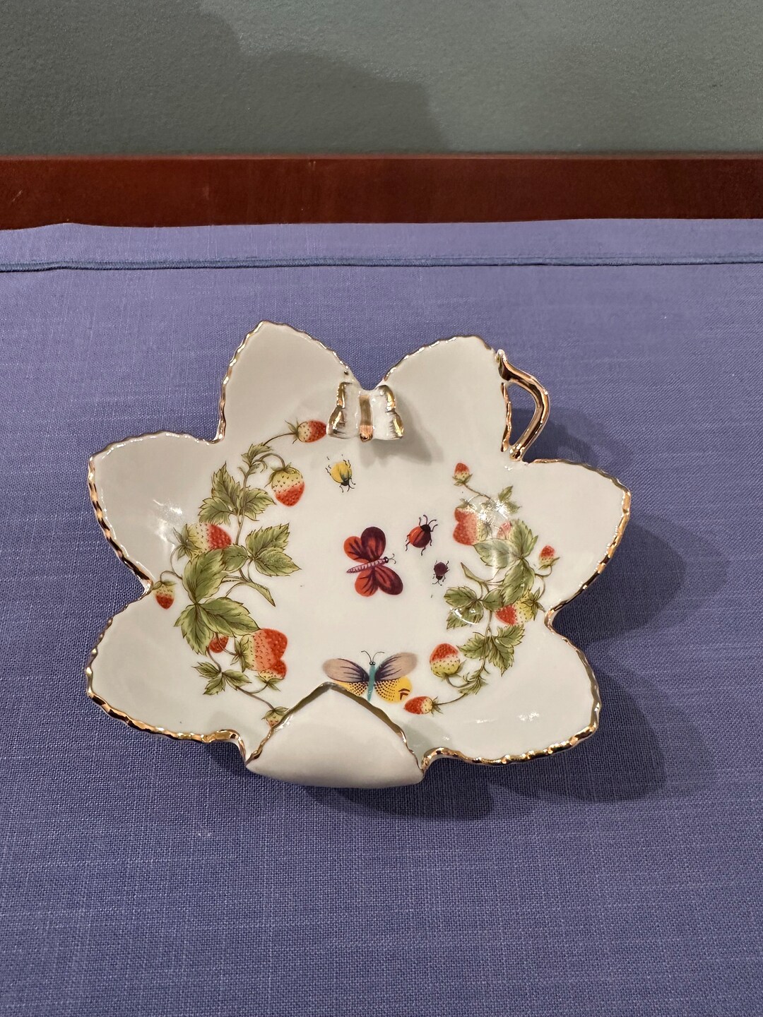 Royal Crown Spring Time Petal-shape Trinket Dish. - Etsy