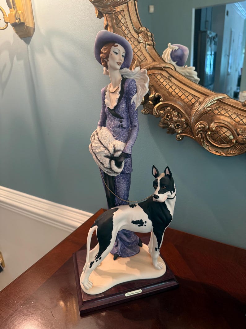 Giuseppe Armani Lady With Dane Figurine, Limited Edition - Etsy