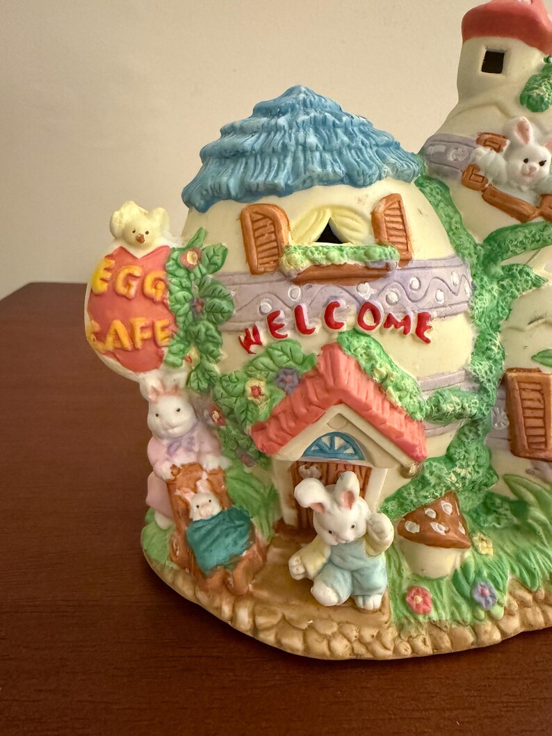 Cottontale Cottages “egg Cafe” Lighted Porcelain Easter Village House ...