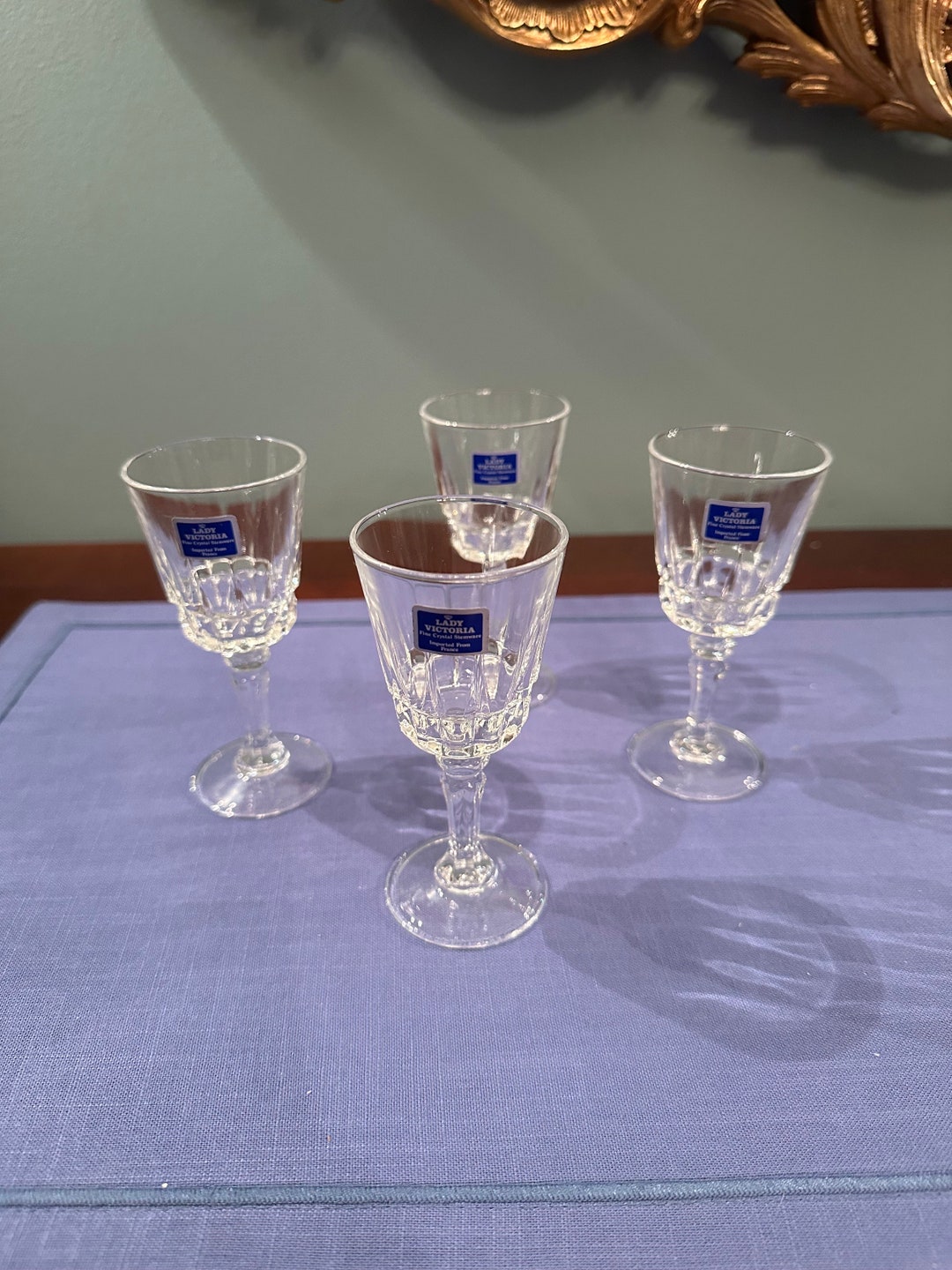 Vintage Lady Victoria Crystal Chantelle Pattern Liqueur Glasses Set of ...