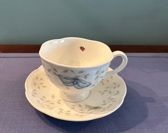 Lenox Butterfly Meadow Tea Cup and Saucer Set. Sold Individually - Etsy