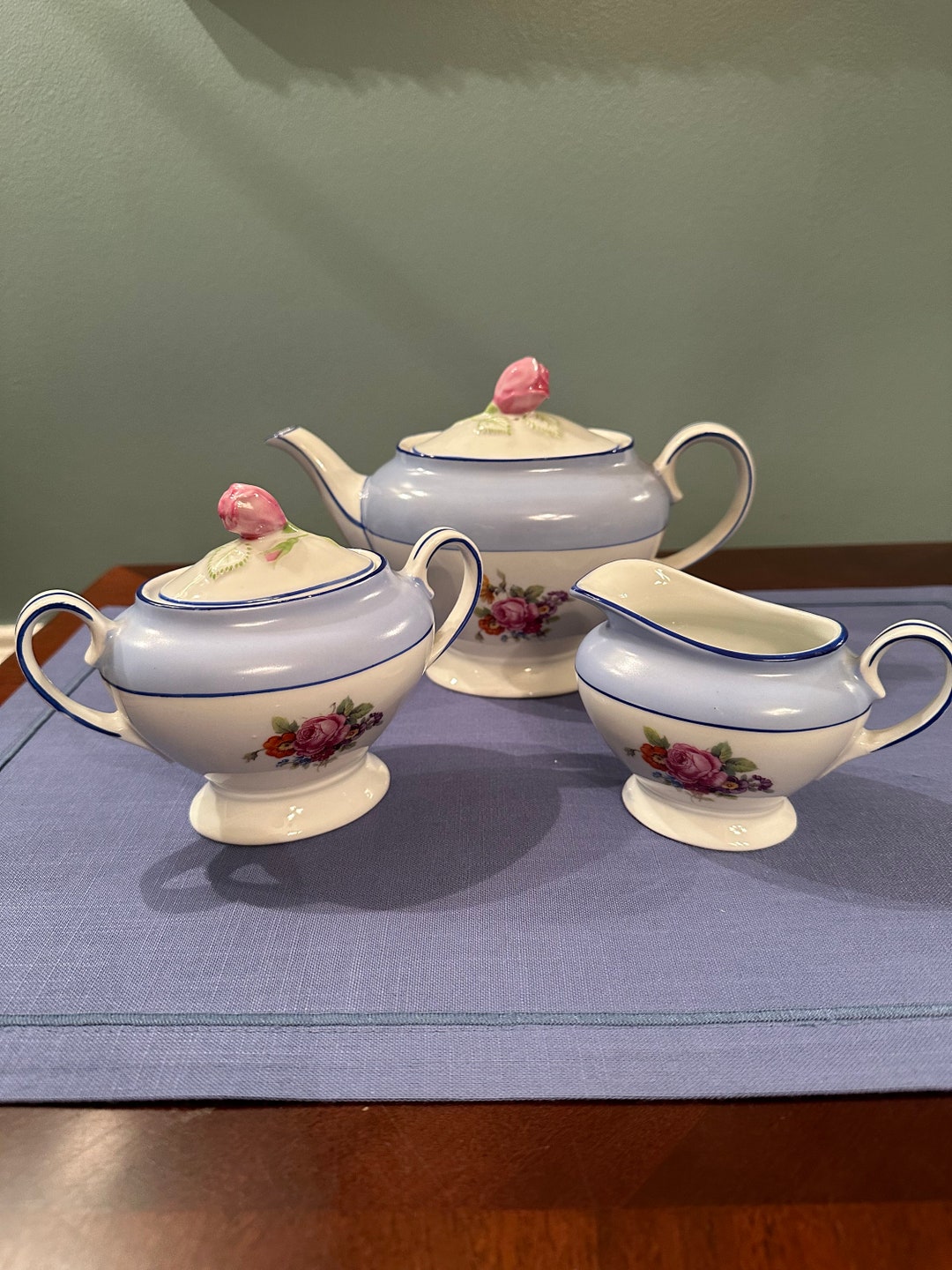 Baronet Bohemia Czechoslovakia Tea Set Service Teapot-sugar Bowl and ...